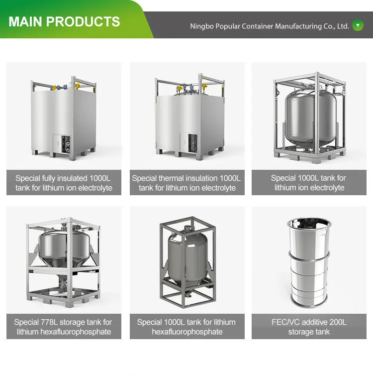 1000l Chemical Storage Tank Electrolyte Storage Tanks Stainless Steel ...