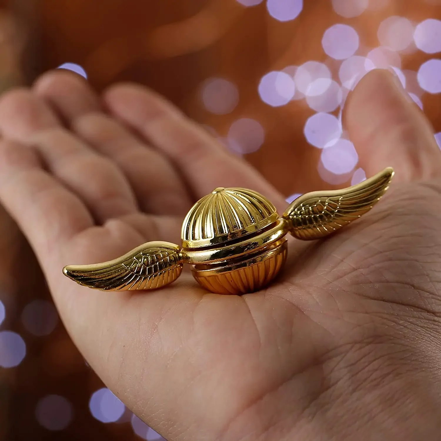 Retro Metal Golden Angel Wing Cupid Color Snitch Fidget Hand Spinner ...