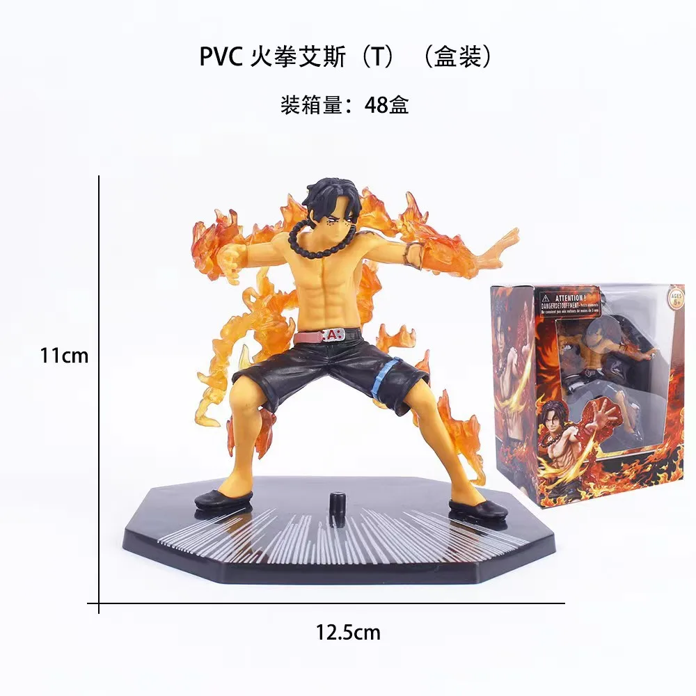 Pirate-king Figurine Fire Fist Luffy Cross Ace Anime Surrounding Model ...