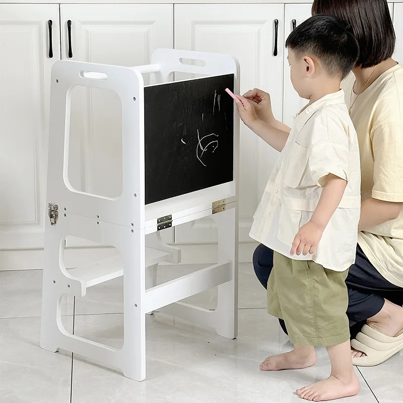 Custom Foldable Kitchen Helper Step Stool Teaching Aids Handrail Steps ...