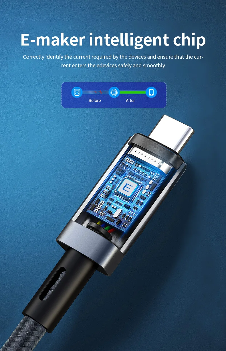 Usb 4.0 40gbps Pd 240w Cable For Laptop And Power Cables With Led Data ...