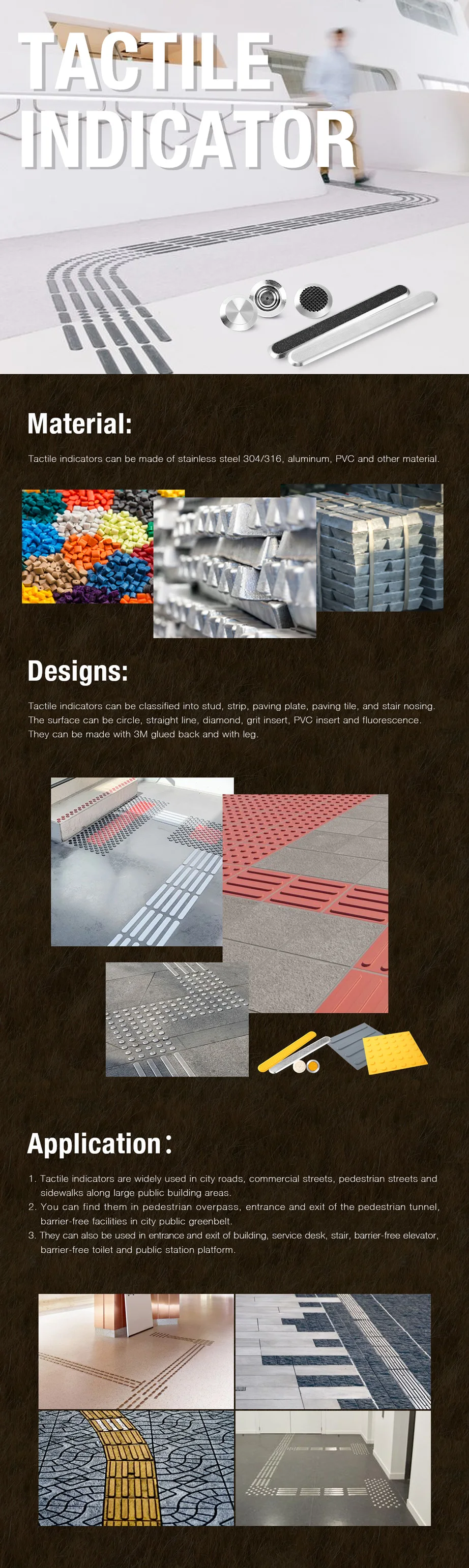 Stainless Steel Tactile Indicator Strip Factory - Buy Tactile Indicator ...