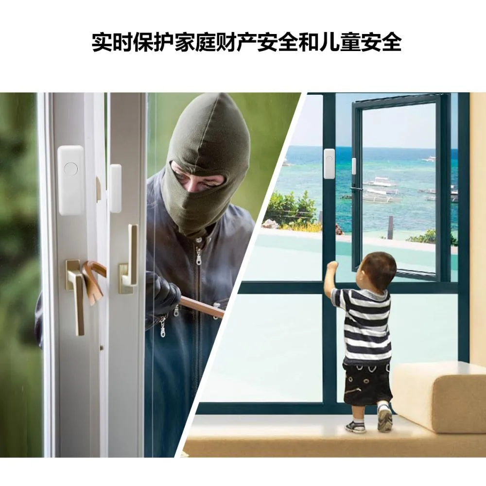 Simple And Nice Design Wireless Door Window Sensor With Shinning Casing ...