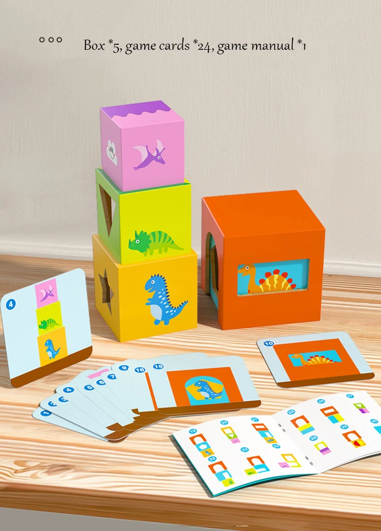 5 Activity Stackers Number Blocks & Counting Nesting Boxes Puzzle Games ...