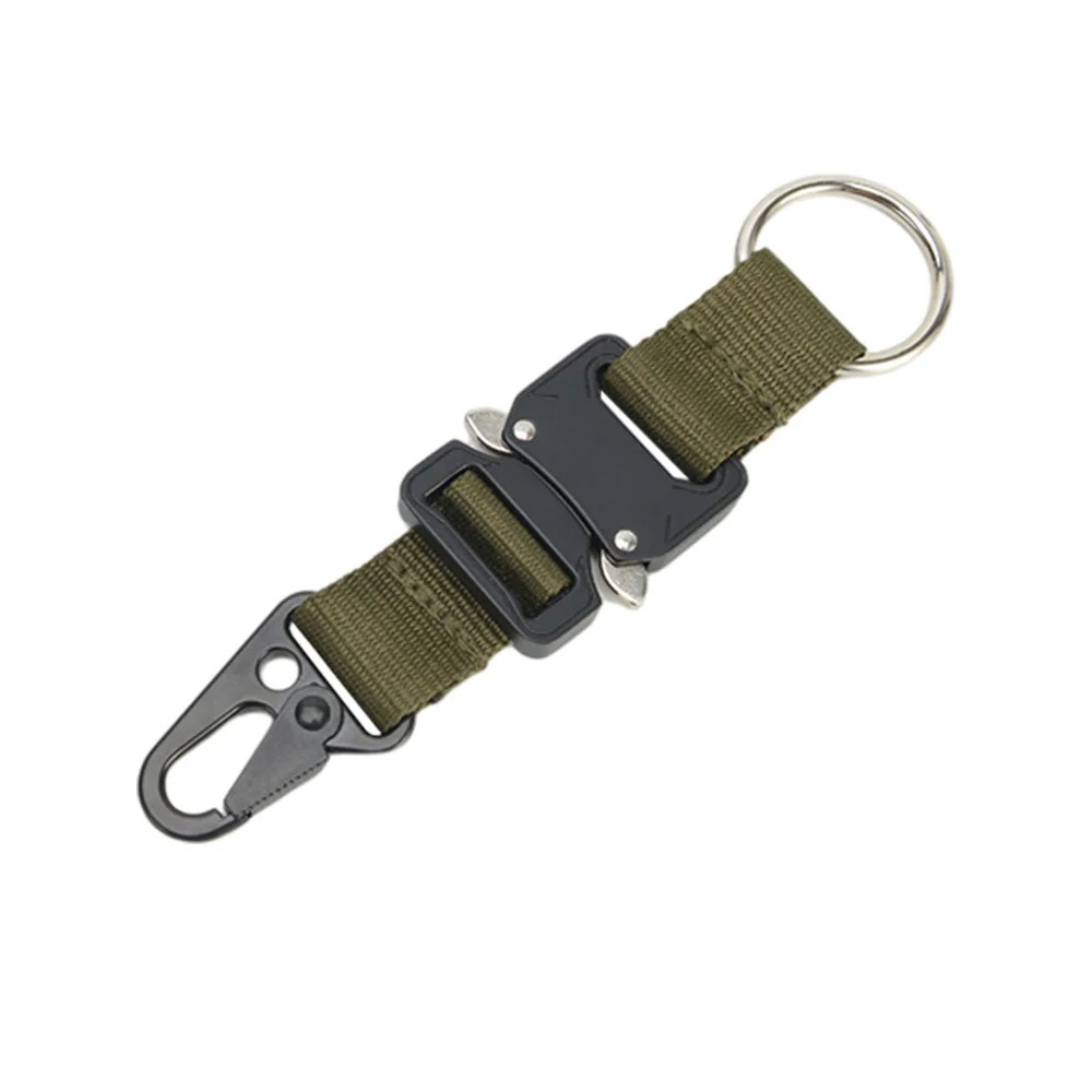 Outdoor Molle Tactical Cobra Buckle Nylon Webbing Lanyard Key Chain ...