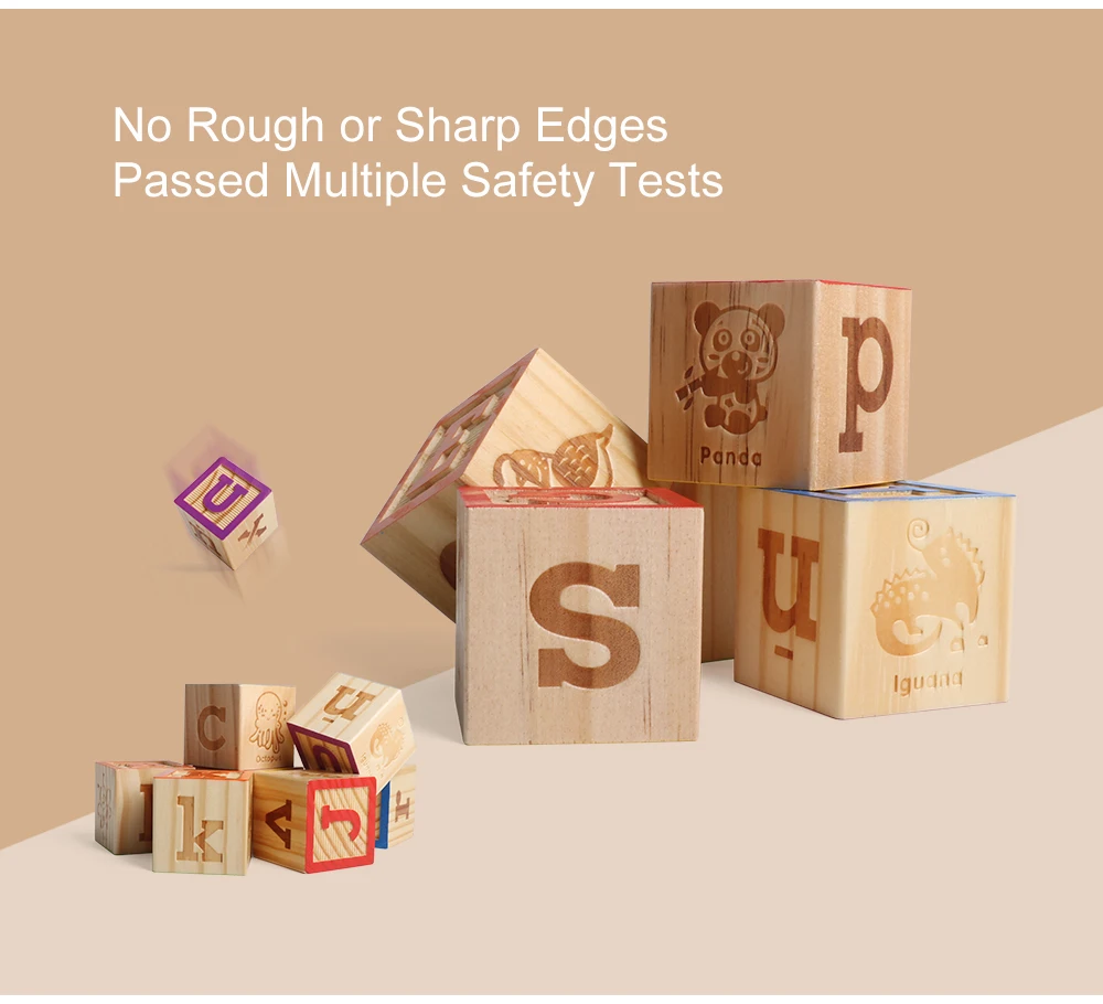 Educational Learning Wooden Letter Alphabet Blocks For Kids - Buy ...