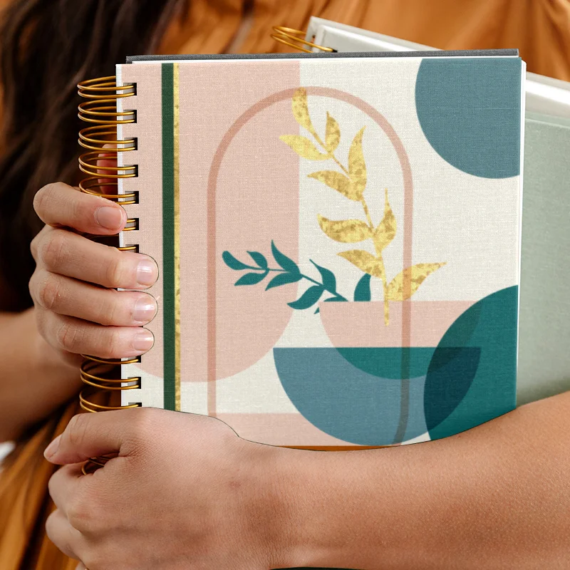 A5 Size Hardcover Spiral Notebook - Custom Design for Students