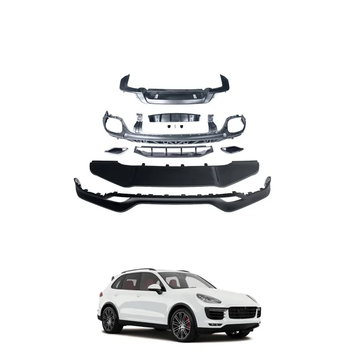 Car Accessories Body Kit Cayenne 958.2 Upgrade To 9y0 9y0.1 Tkt Front Rear Lip Body Kits For ...