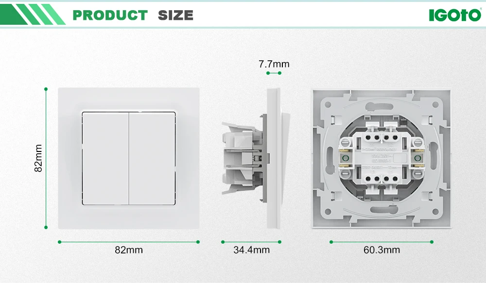 IGOTO Luxury Switch EU Socket - European Standard Wall Switch