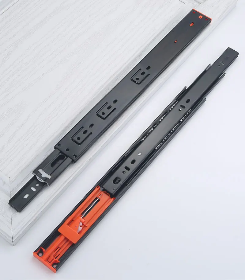 Oem Telescopic Table Heavy Drawer Slide 5 Fold Ball Bearing Silver Rail ...