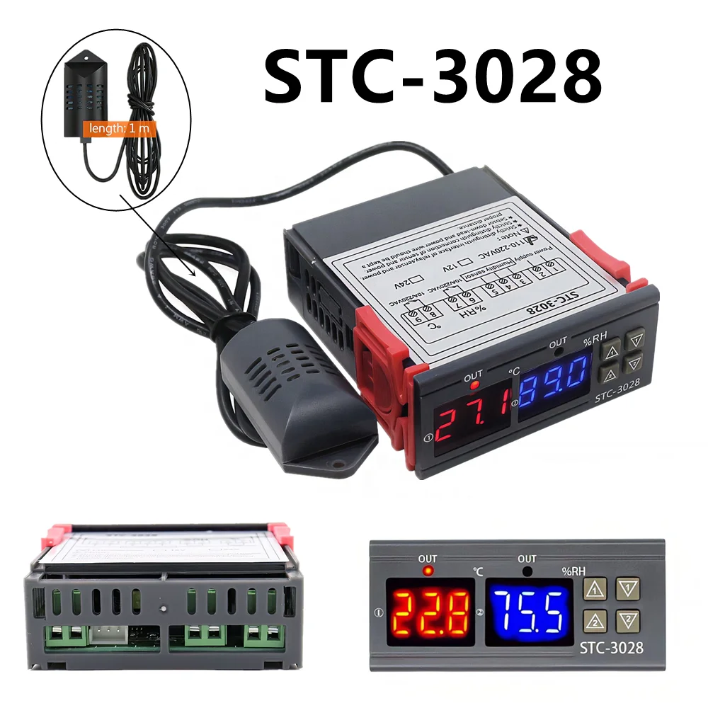 STC-3028 Digital Temperature Humidity Controller for Greenhouses