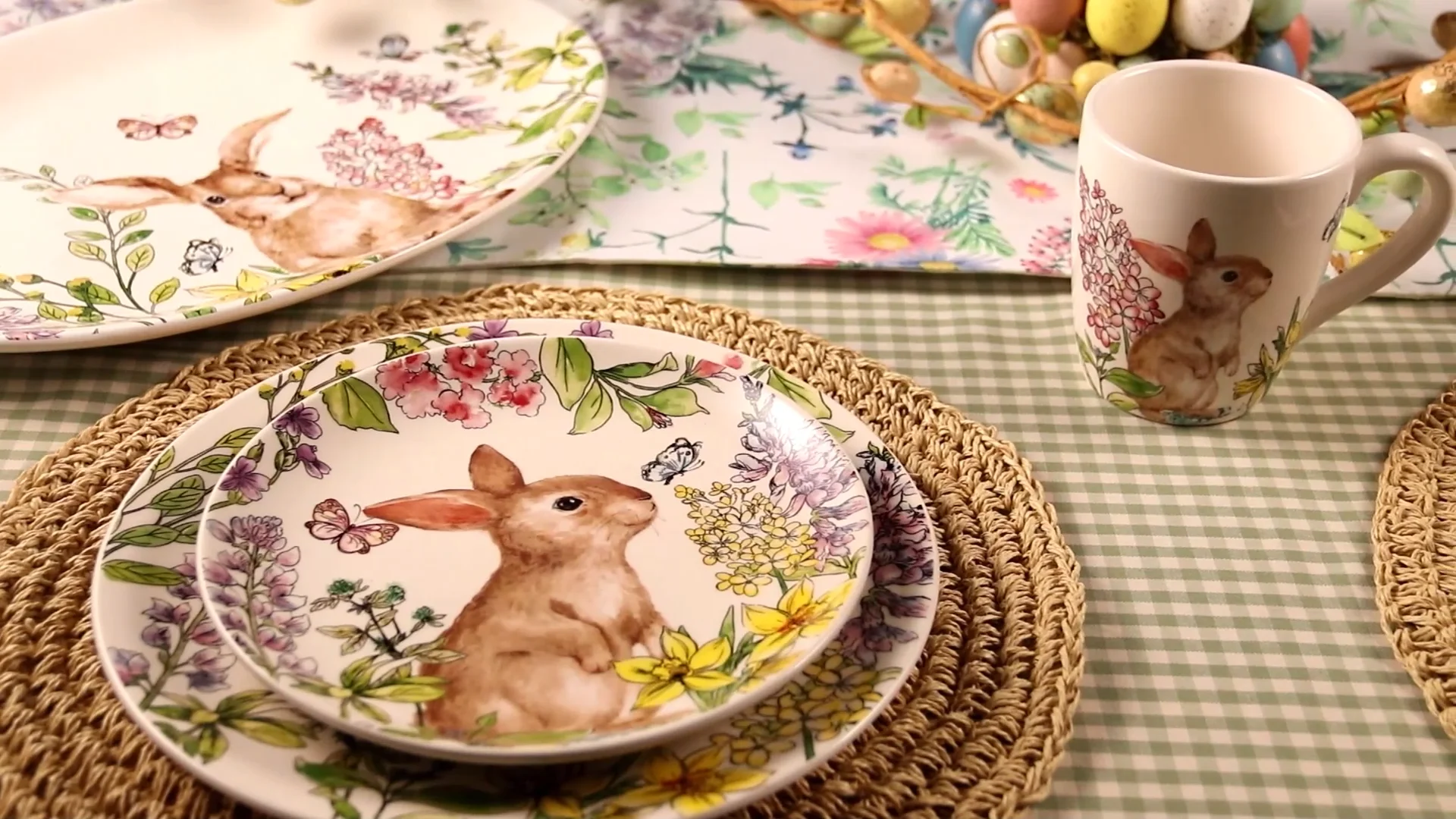 Customized Easter Pink Homeware Stoneware Set Plates - Buy Pink ...