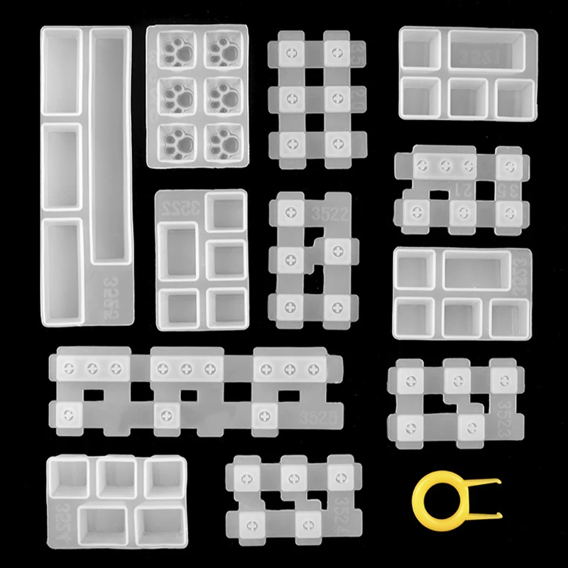 INTODIY 13PCS/Pack Keycap Resin Silicone Mould Mechanical Keyboard ...