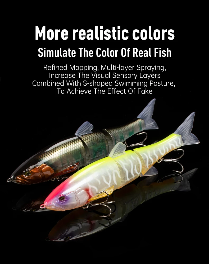 180mm 56g (2oz) Slow Articulated Fishing Lure Slow Floating Action ...