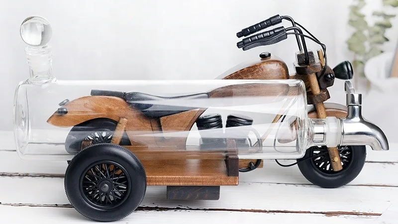 New Design Motorcycle Shaped Empty Whiskey Glass Decanter Bottle For ...