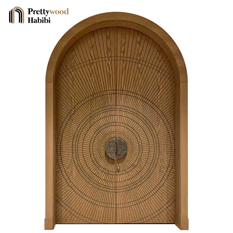 Prettywood Prehung Waterproof Luxury Modern Geometry Circle Design ...