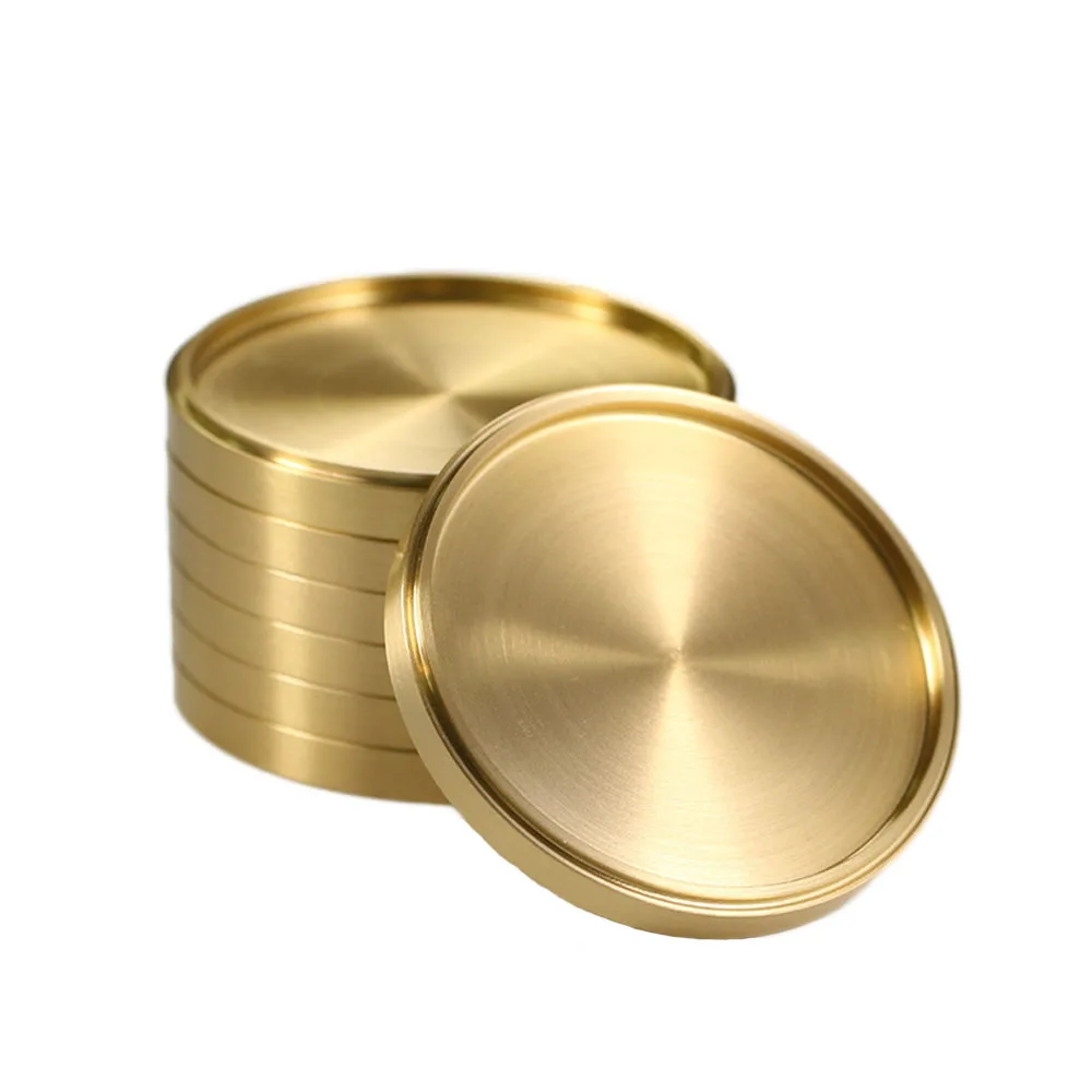 Durable Brass Coasters - Elegant Table Decor Solutions
