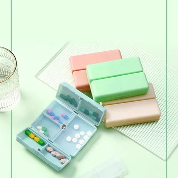 Fashion Double Open Fold Magnetic Magnets 7 Grid Plastic Cute Pill Box ...