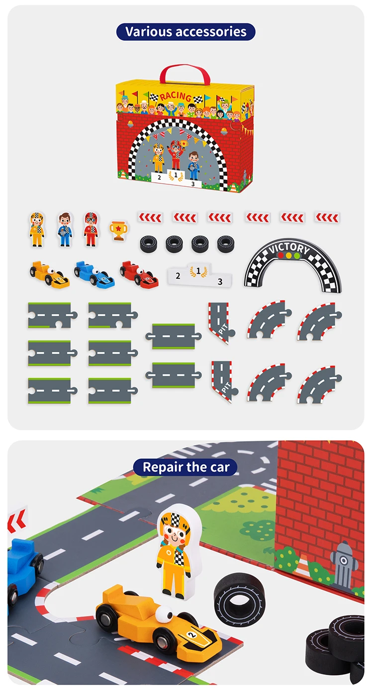 Portable Expandable Racing Game Box With Race Track,Award Podium And ...