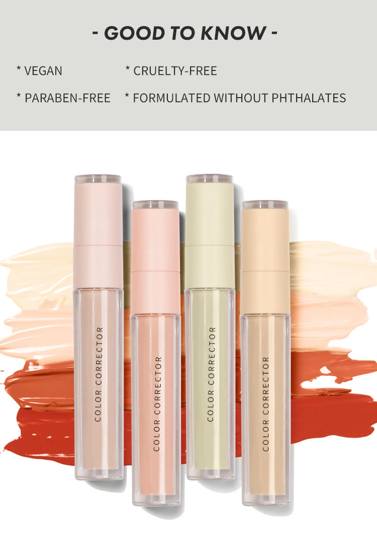 Full Coverage Face Vegan Makeup Pro Liquid Color Correcting Concealer ...