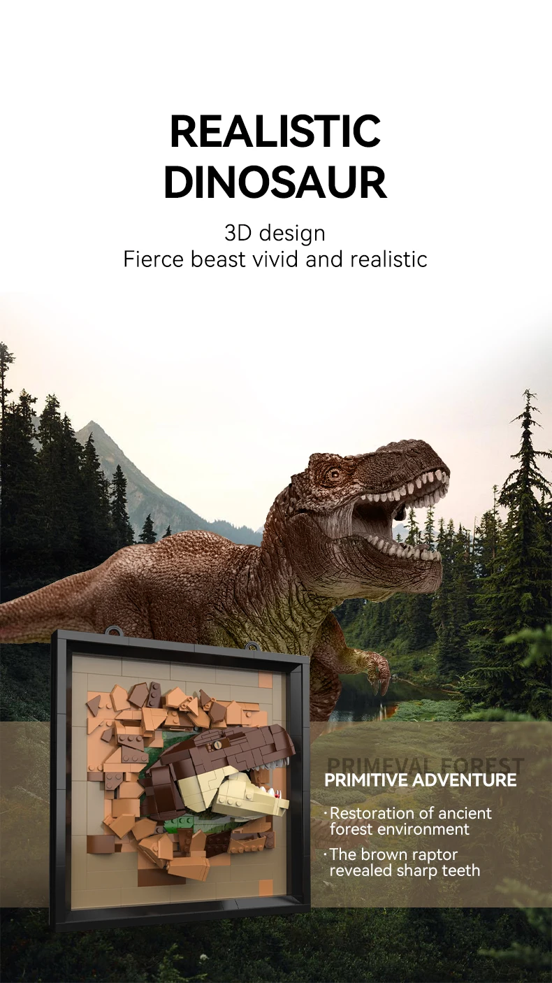 Jaki Photo Frame Model Dinosaur Painting Educational Assembled Building ...