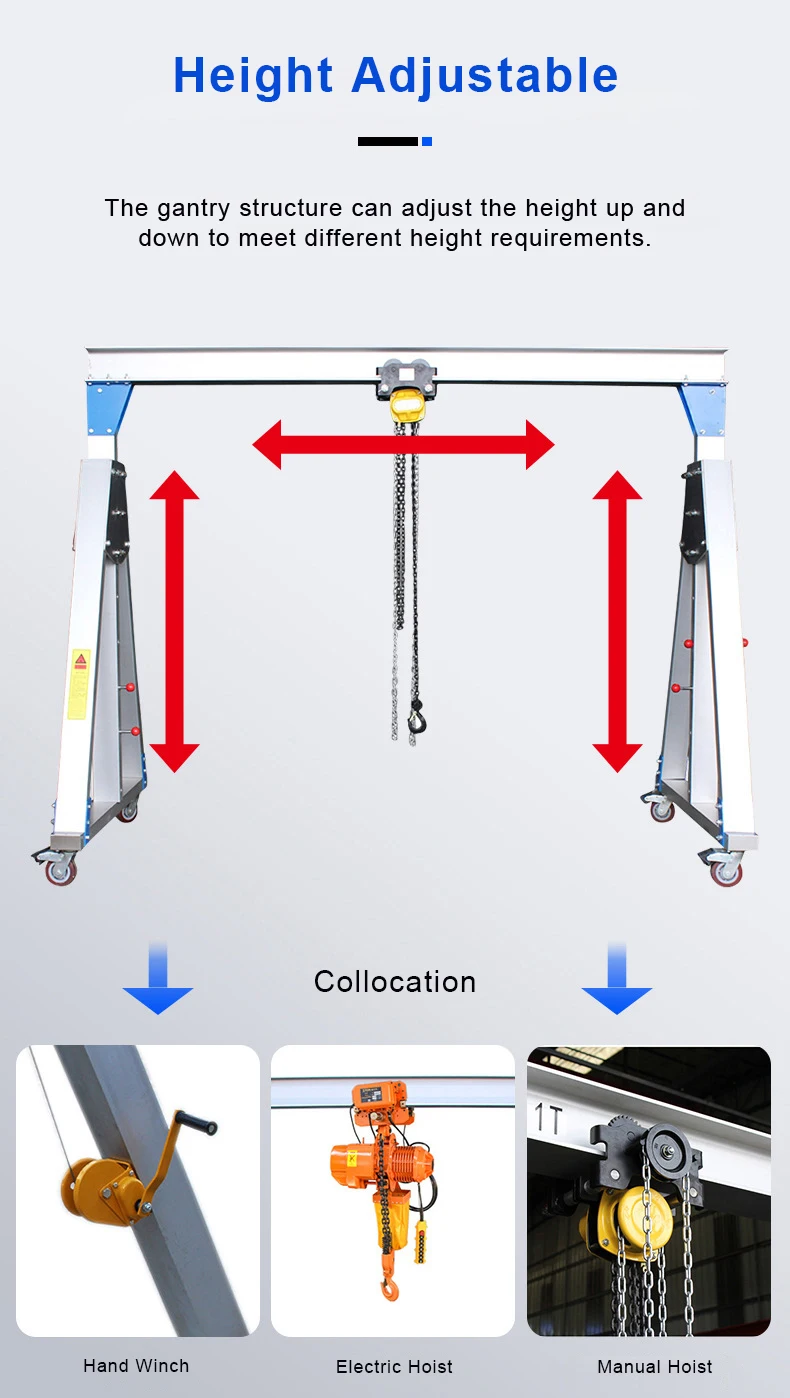 1000kg to 5000kg Portable Gantry Crane - Efficient Lifting