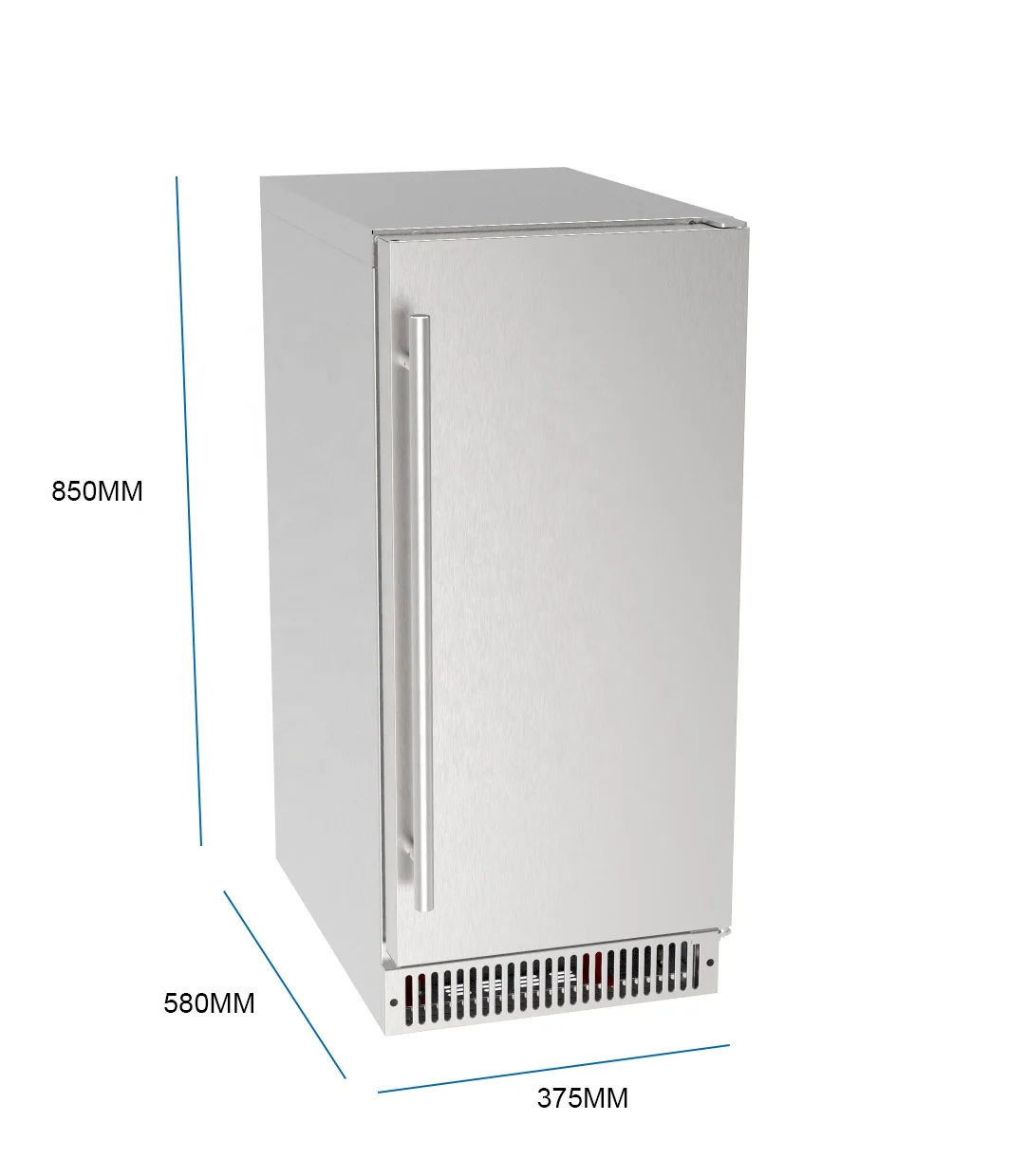 Zbp30 Undercounter Freestanding Front Ventilation Ice Cube Maker Ice ...