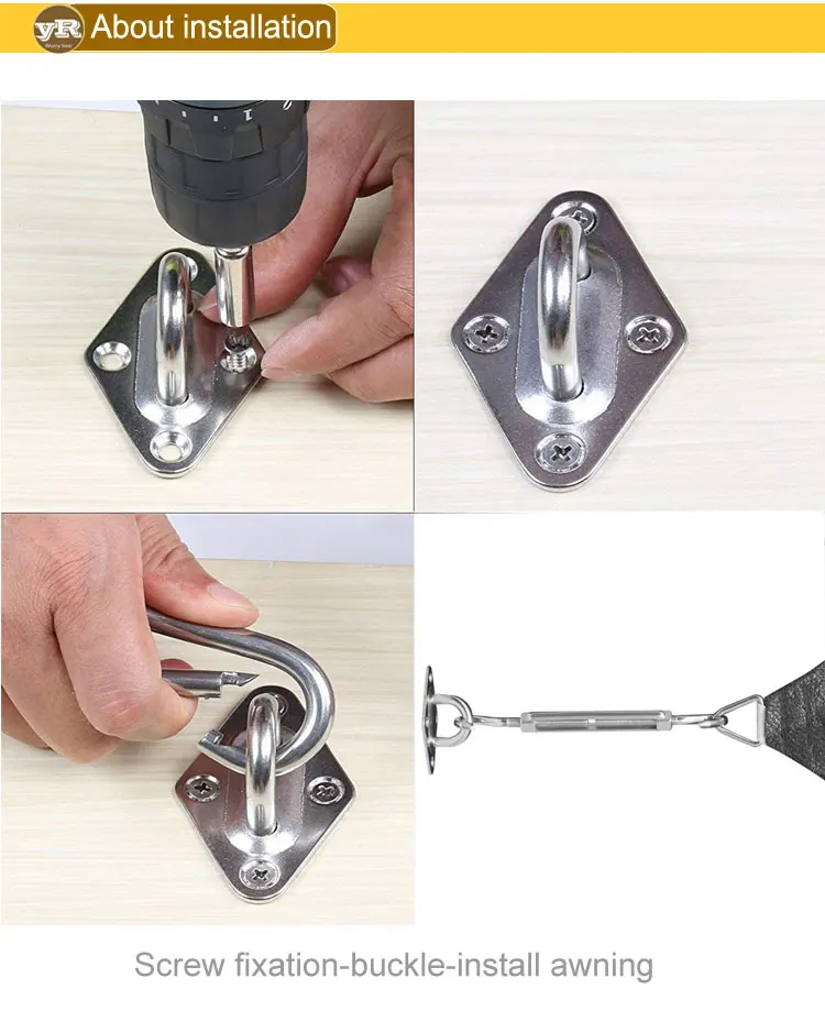 304 316 Rectangle 6mm Fixing Rigging Hardware Stainless Steel Square ...