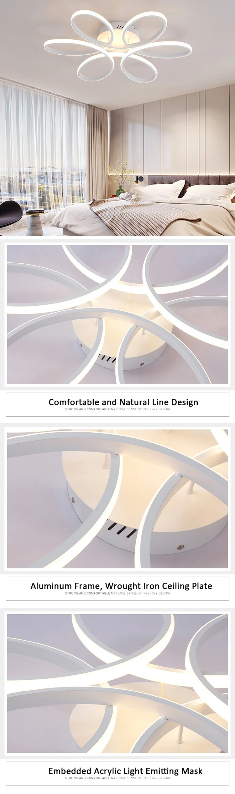 Modern Flower LED Ceiling Lamp - Acrylic Chandelier Light