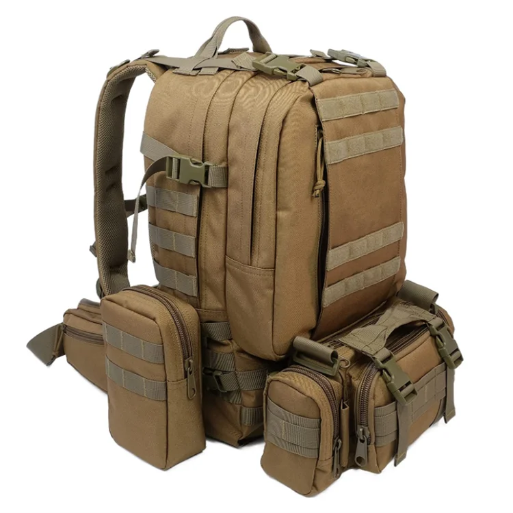 Tactical Backpack Rucksack 60l Large Assault Pack Detachable Molle Bag ...