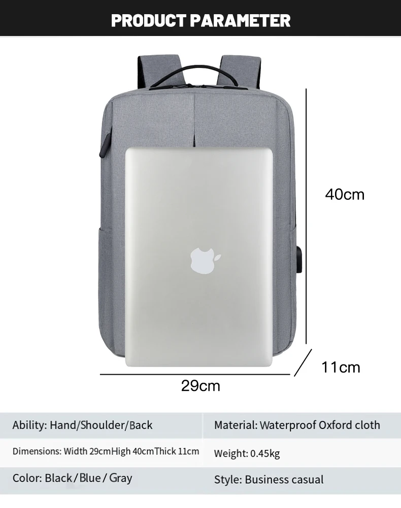 Factory Waterproof Laptop Backpack Women Men Smart Bags Wholesale Cheap ...