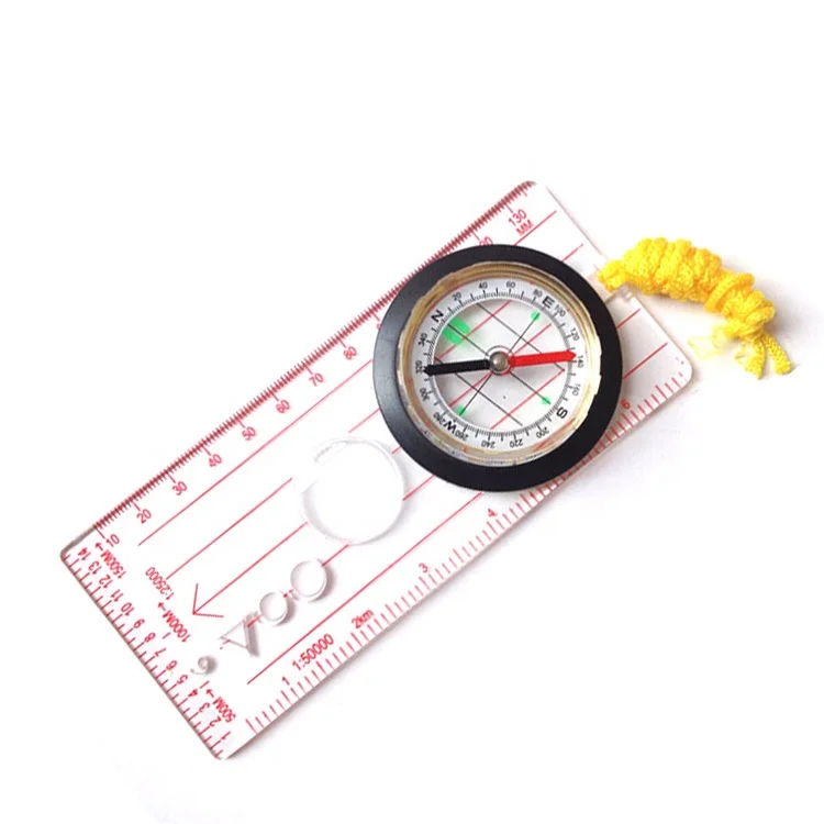 High Quality Acrylic Compass Map Scale Ruler Luminous Folding Glow ...