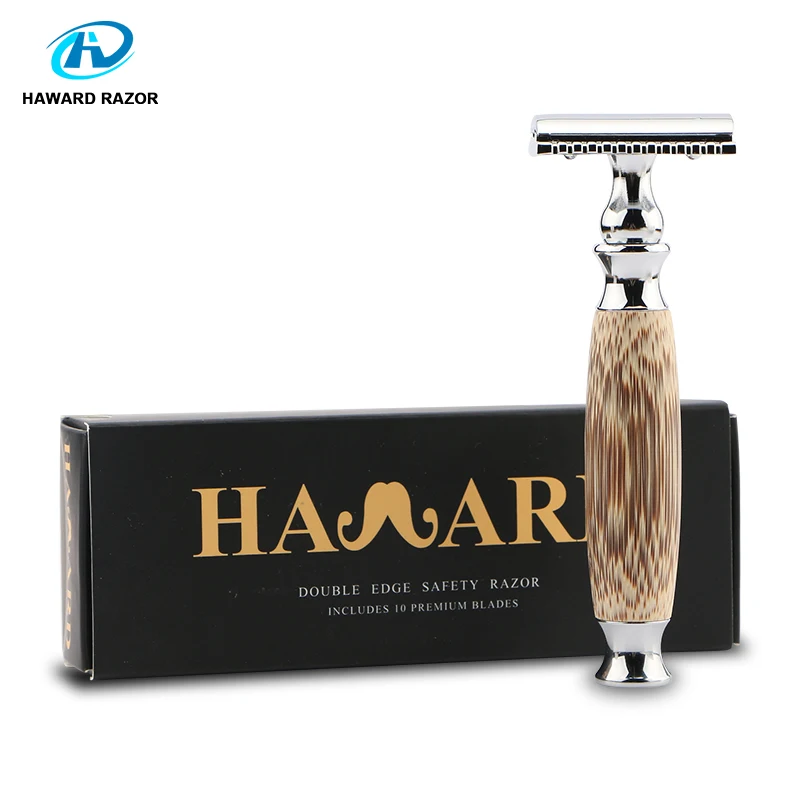 Private Label Double Edge Safety Razor Eco Friendly Bamboo Razor For ...