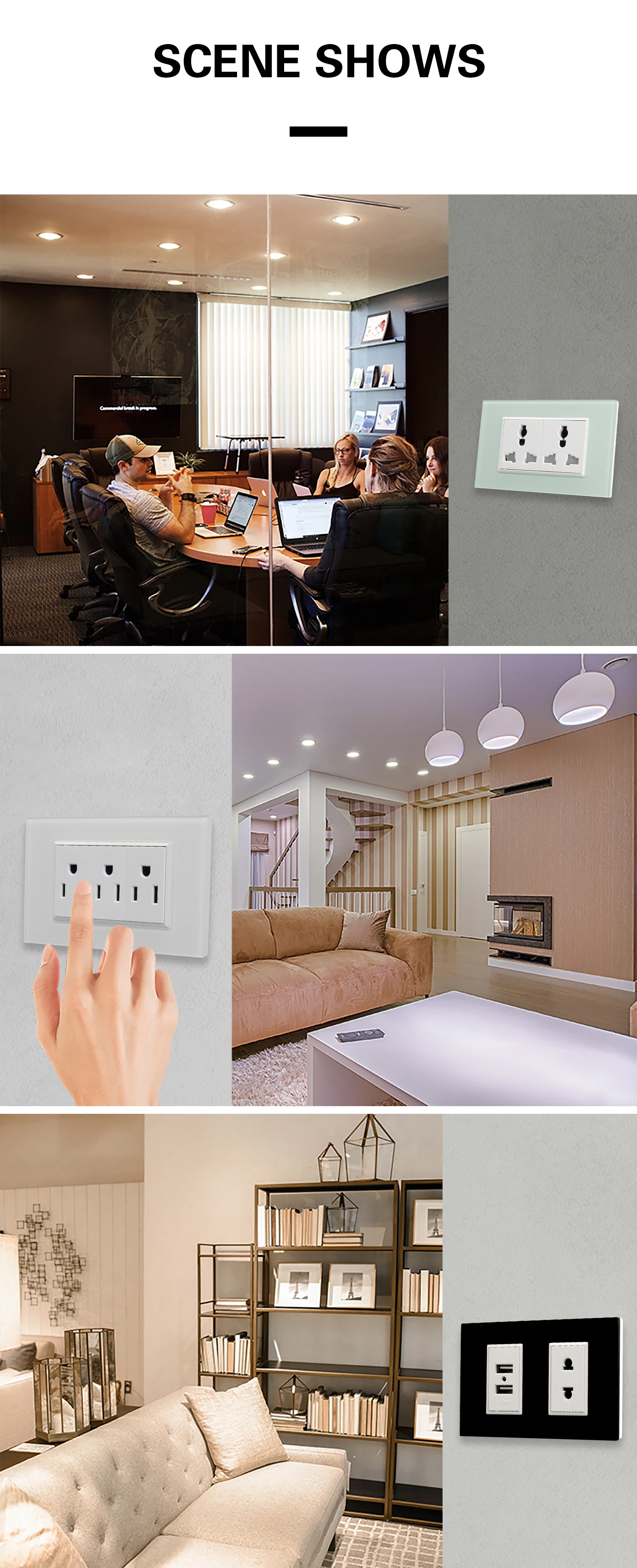 Sw10 Series 118 Type Dimmer Switch America Type 3 Gang 1 Way/2way Power ...