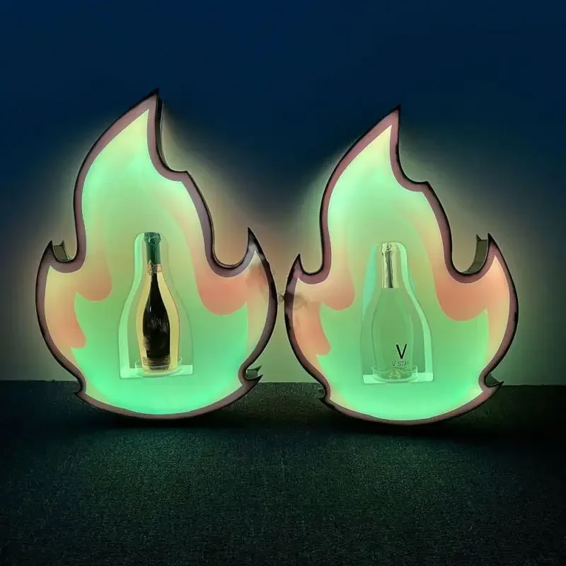 OEM Acrylic Fire LED Bottle Presenter Glorifier VIP Flame Display LED ...