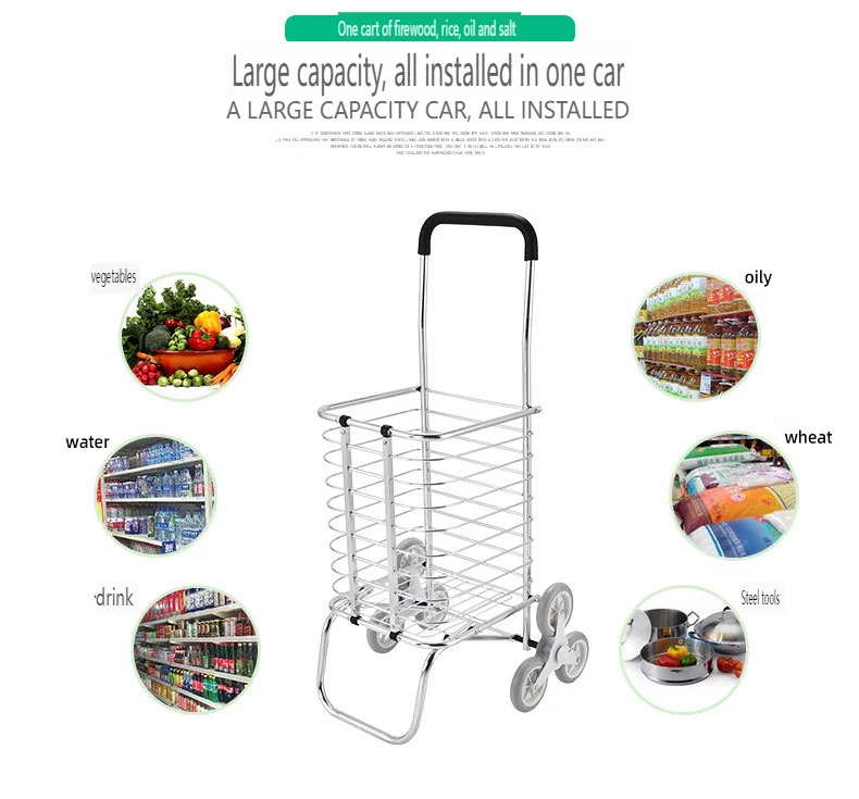 Wholesale Collapsible Metal Shopping Cart Lightweight and Convenient ...