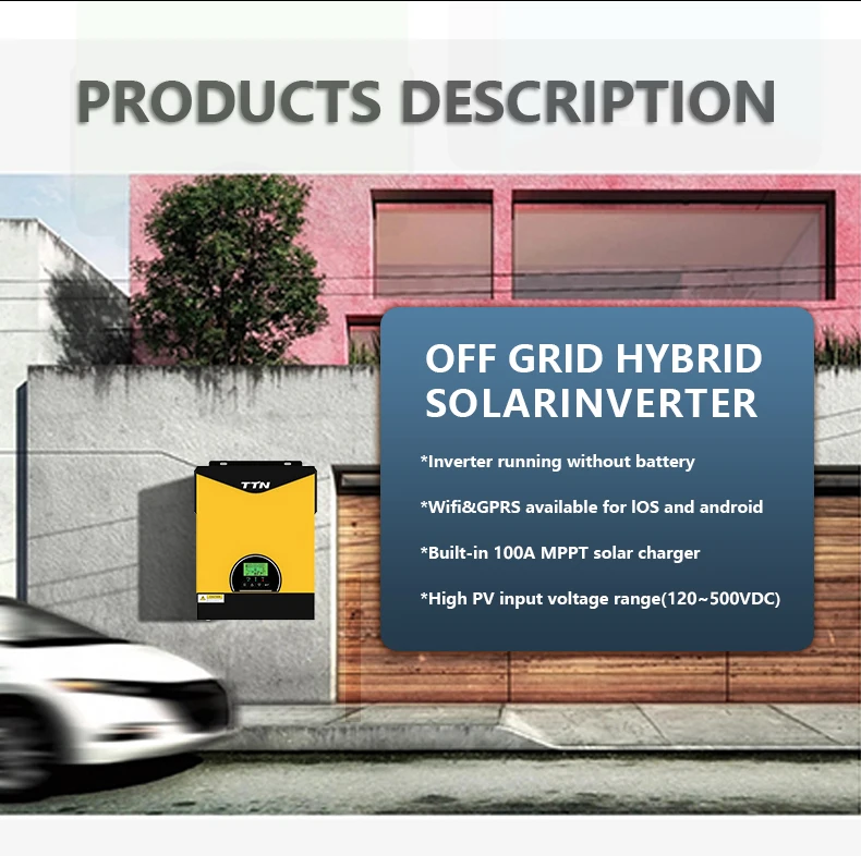 Ttn Off Grid Solar Inverter With Mppt Dual Output 94% Efficiency For ...