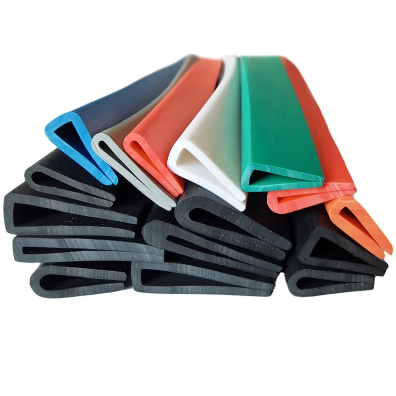 U-shaped rubber strip Rubber anti-collision strip card slot Rubber ...