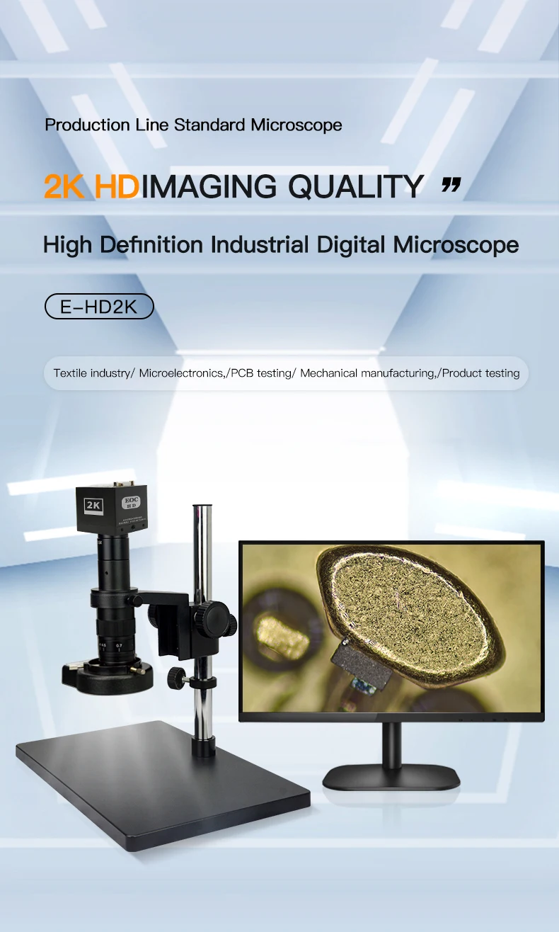 EOC E-HD2K Digital Electron Microscope Monocular Microscopes With 13.3 ...