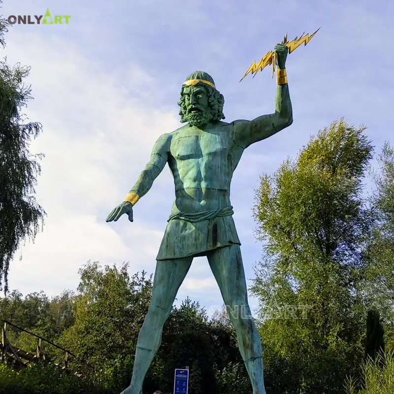 Famous Classical Greek Gods Nude Zeus Metal Sculpture Outdoor Life Size ...