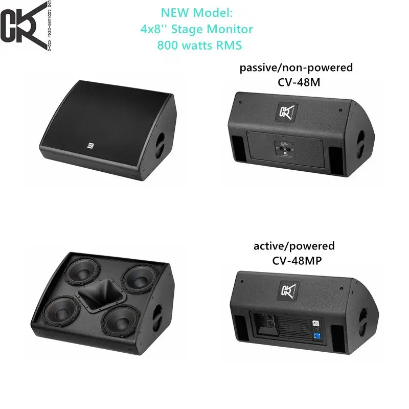 CVR 4*8" Conference Stage Studio Monitor Speaker - 800W RMS