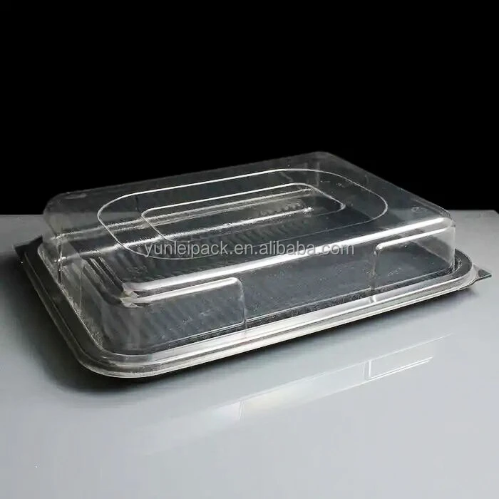 High Quality Black Rectangular Stackable Food Catering Tray