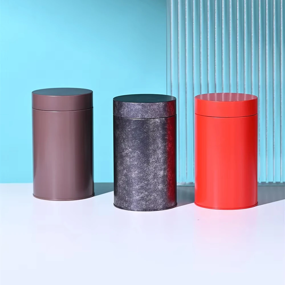 92mm Tin Cans customized logo tinplate canister sticker printing ...