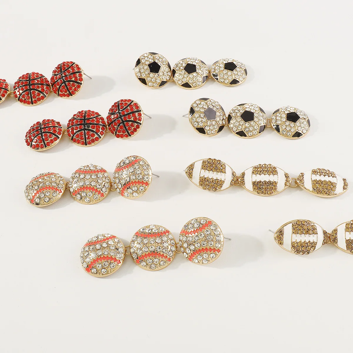 New Arrival Game Day Statement Team Sports Bling Bling Enamel Earring ...