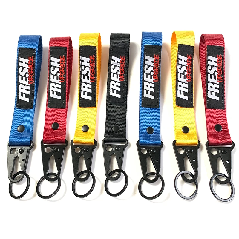 Promotional Custom Luxury Thick Black Wrist Lanyard Keychain Tactical ...