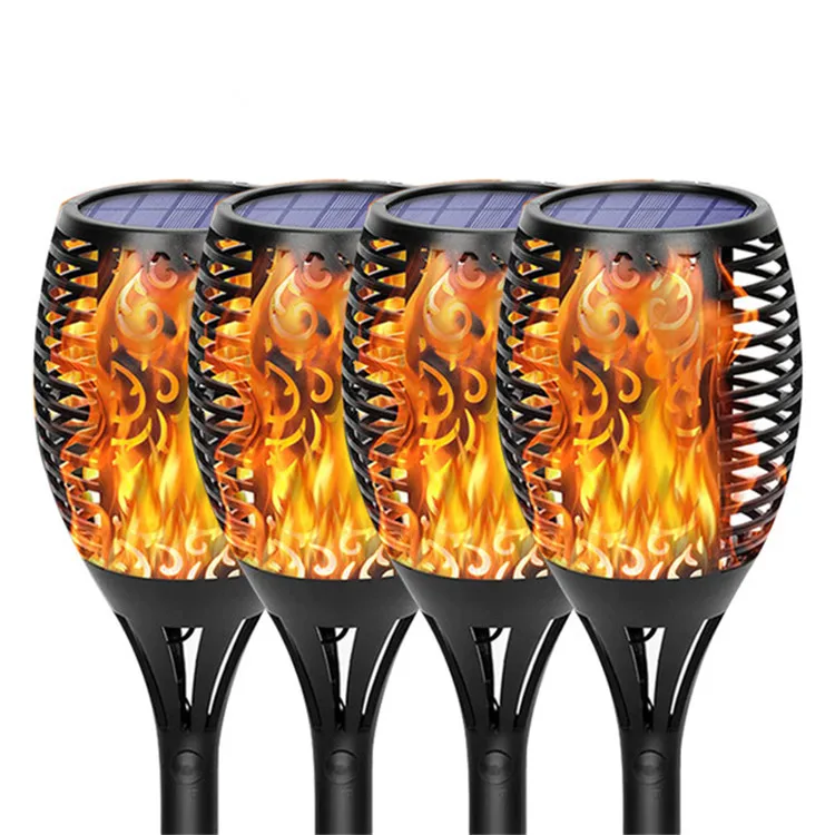 Outdoor Solar Flame Garden Light Landscape Decoration Fire Flickering ...