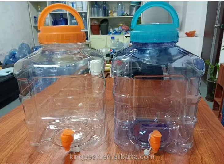 10L Wide Mouth Plastic Jar Dispenser with Tap - Dual Leakproof Spouts
