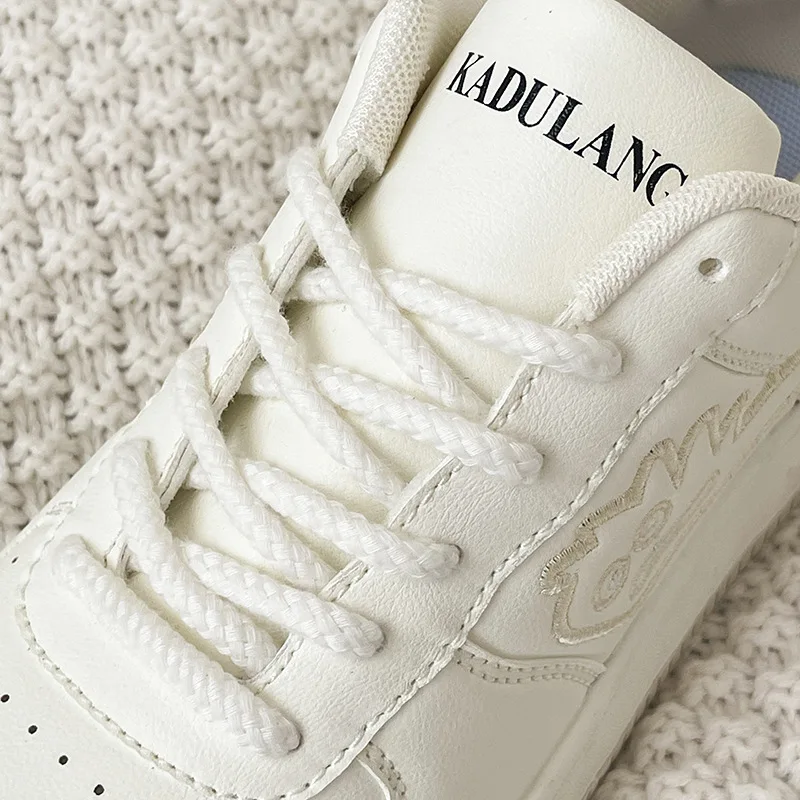 SkyLangte Men's Ulzzang Preppy Monster White Sneakers Thick-Soled ...