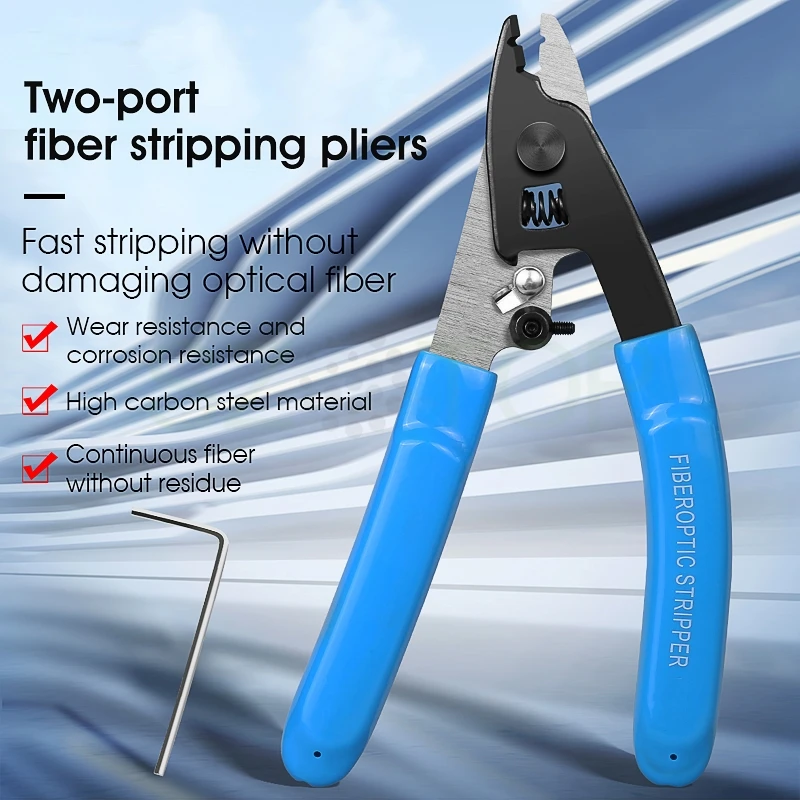 3 Port Fiber Optic Stripper Pliers Wire Strippers Ftth Tool Optical ...