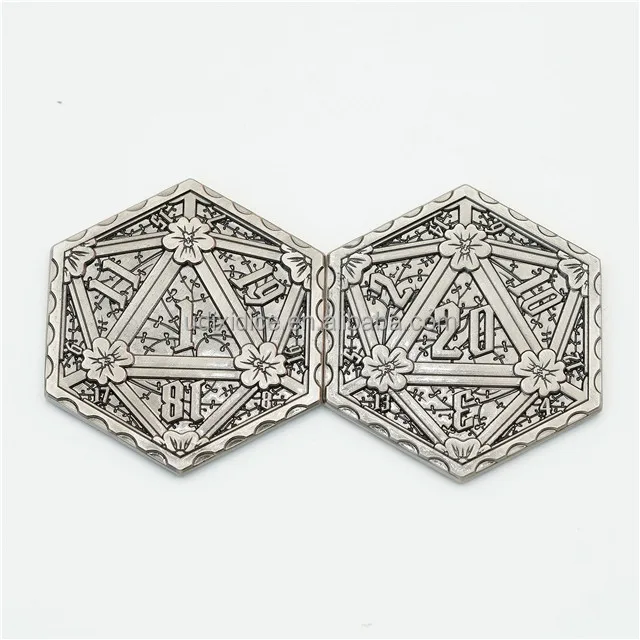 Udixi Metal Dnd D20 Coins Dungeons And Dragons Custom Made D2 Dnd Coins ...
